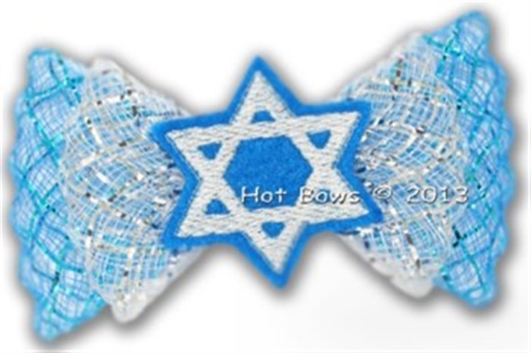 Blue Star Dog Bow-Bloomingtails Dog Boutique